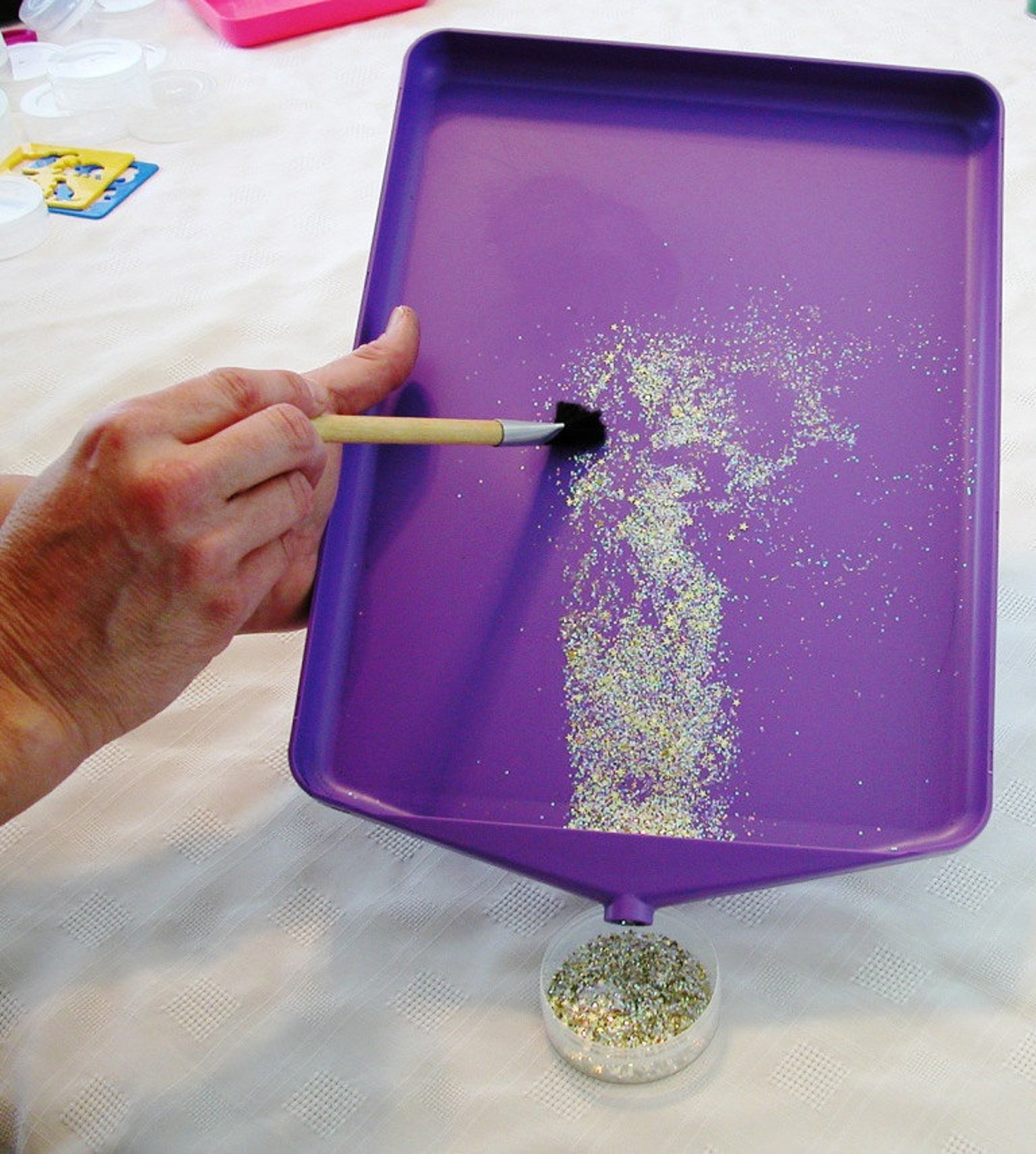 Tidy Tray Set Large and Small Glitter and Powder Trays - Etsy