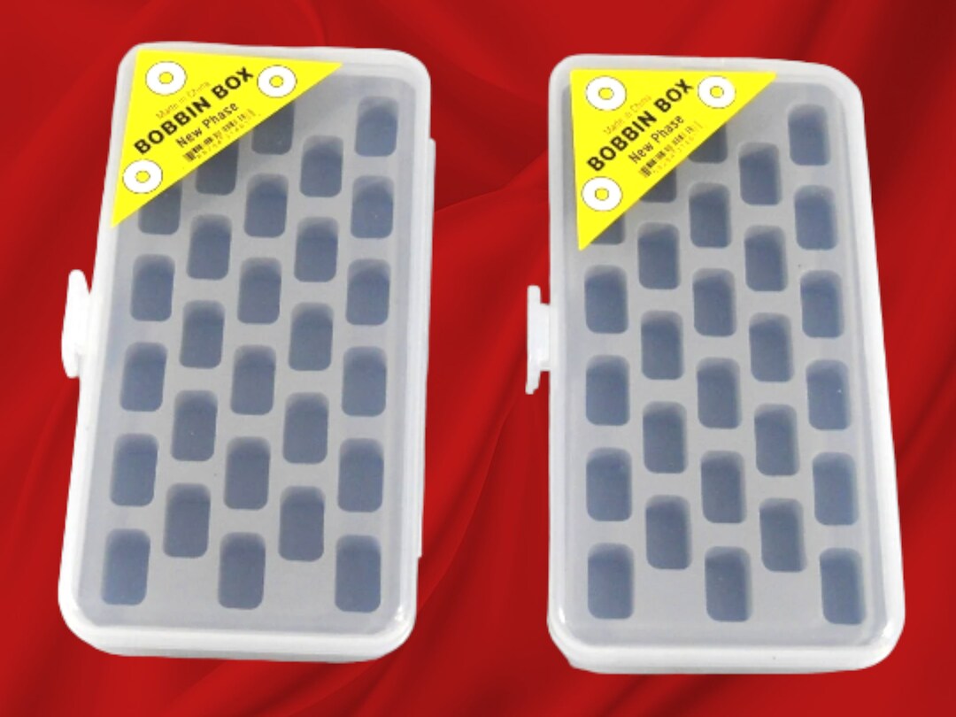 1 Pair of Locking Bobbin Box Each Organizer Stores 28 Bobbins Item 1561 ...