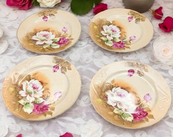 Lefton China Heritage Brown Floral Tea Set - Etsy