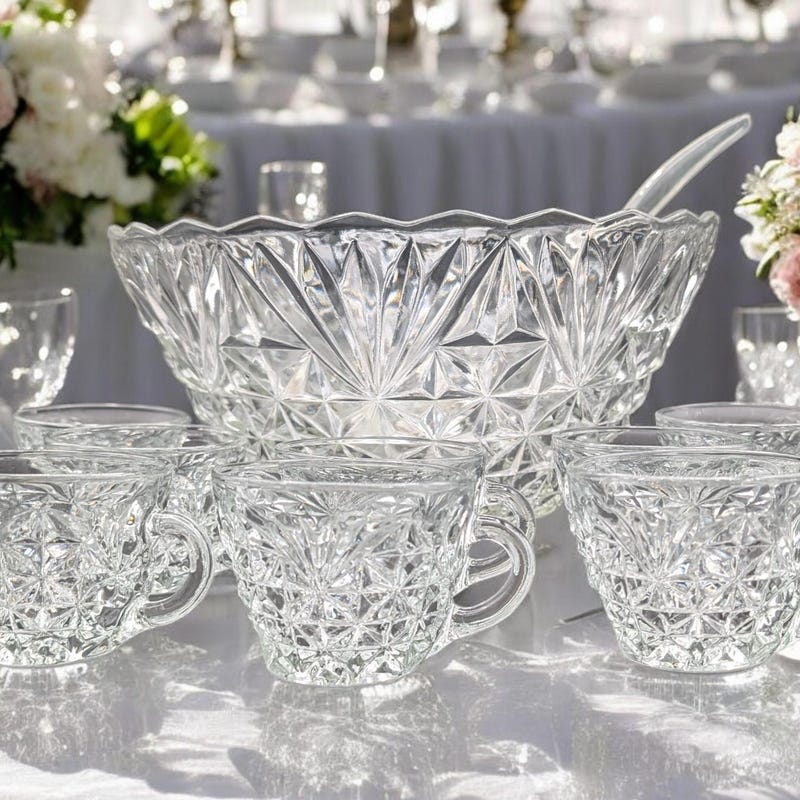 Punch Bowl Set - Etsy
