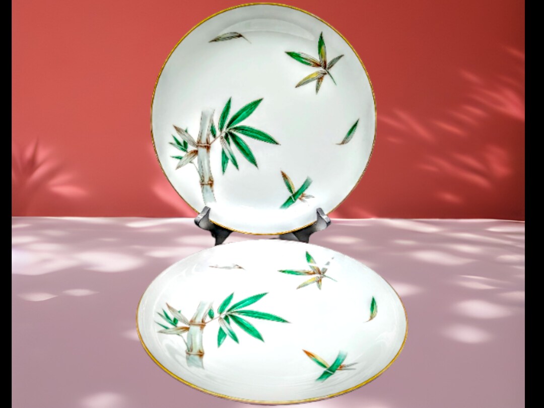 Noritake CANTON BAMBOO Pattern #5027 ~ Set of 2 Dinner Plates Noritake ...