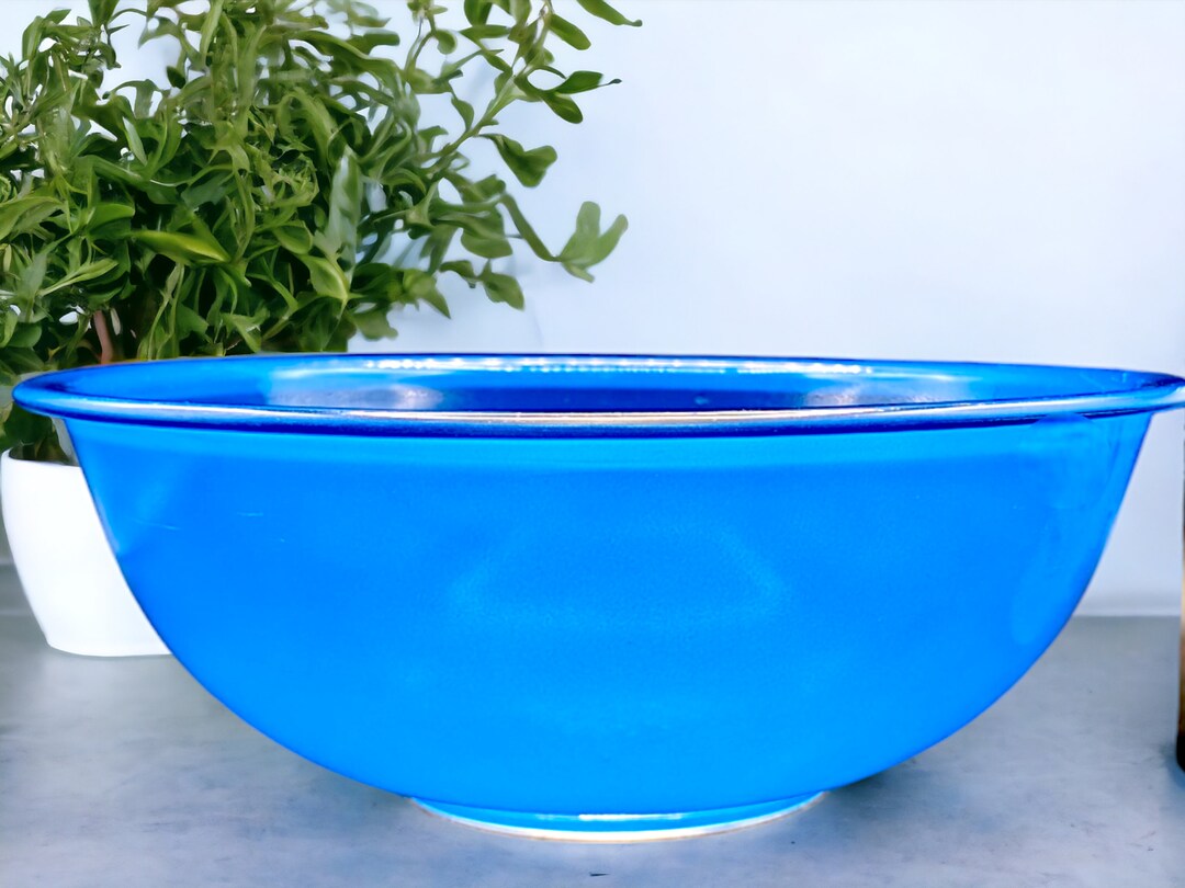 Blue Pyrex 11 1/2 Inch Mixing Bowl 326 4 Quart 1980's - Etsy