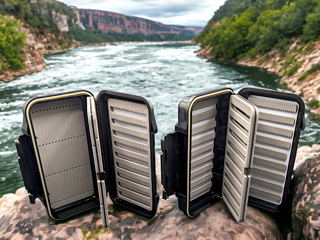 2 Fly Boxes-1. Dropper Rig Fly Box Holds 7 Dropper Rigs on Center Leaf ...