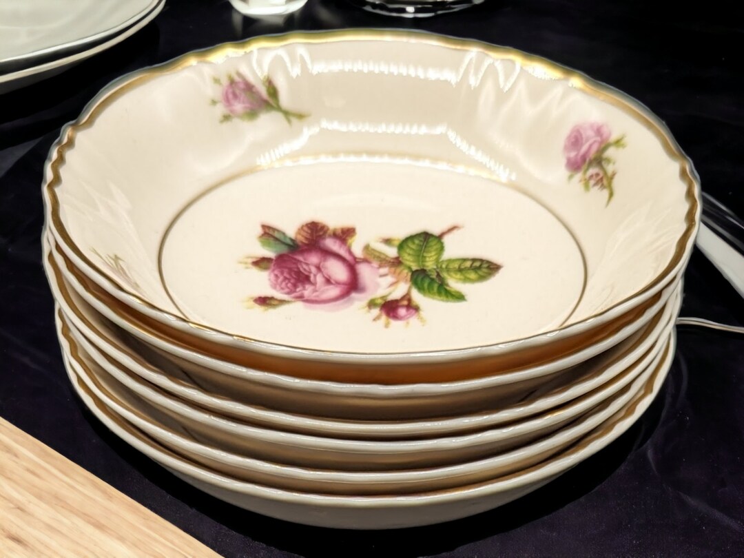 Set of 6 Victoria Federal Shape Syracuse China Berry Bowls 5 Inches in ...