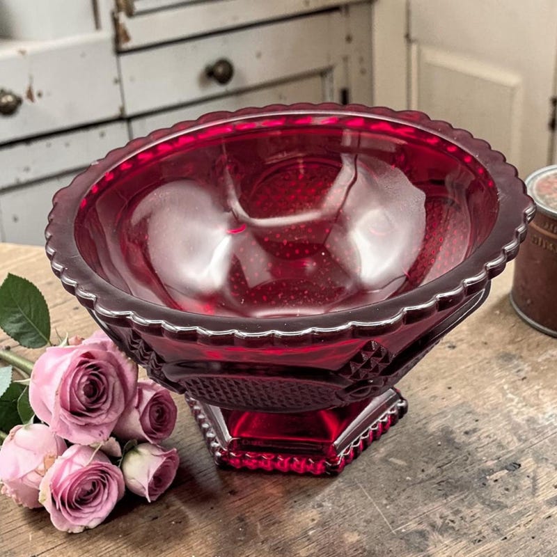 Avon Glassware Candy Dish - Etsy