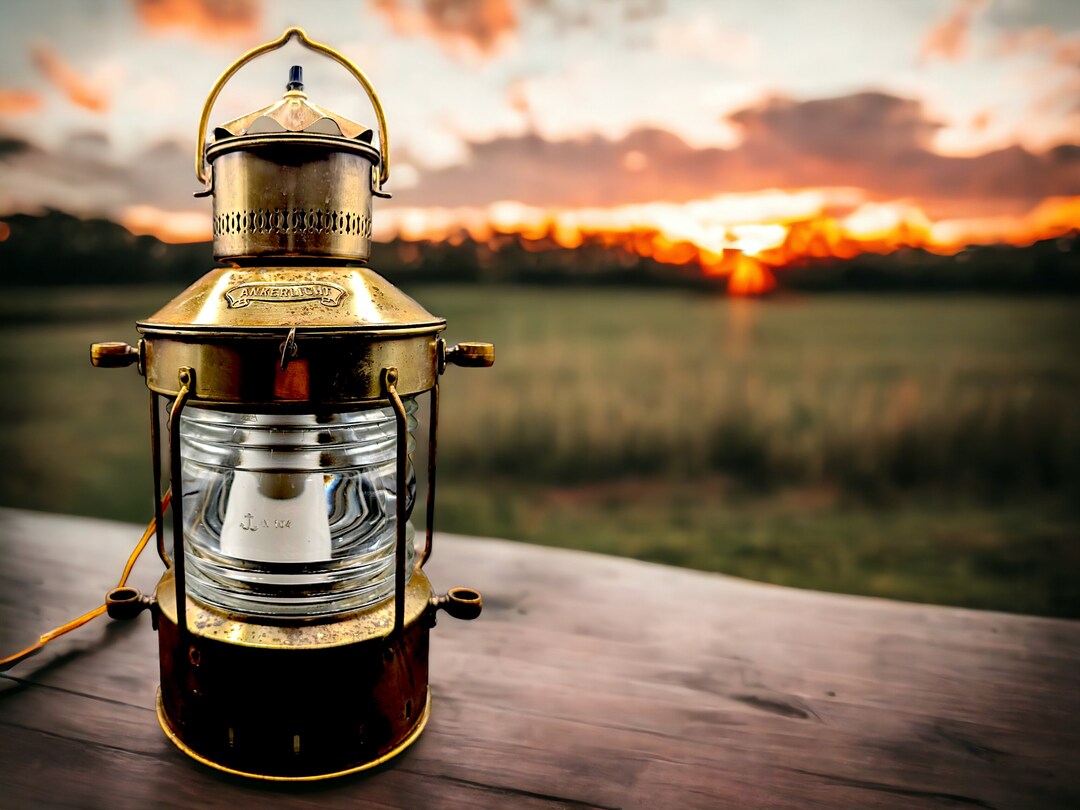 Vintage Ankerlicht Brass Electric Nautical Ships Lantern 15 Inches Tall ...