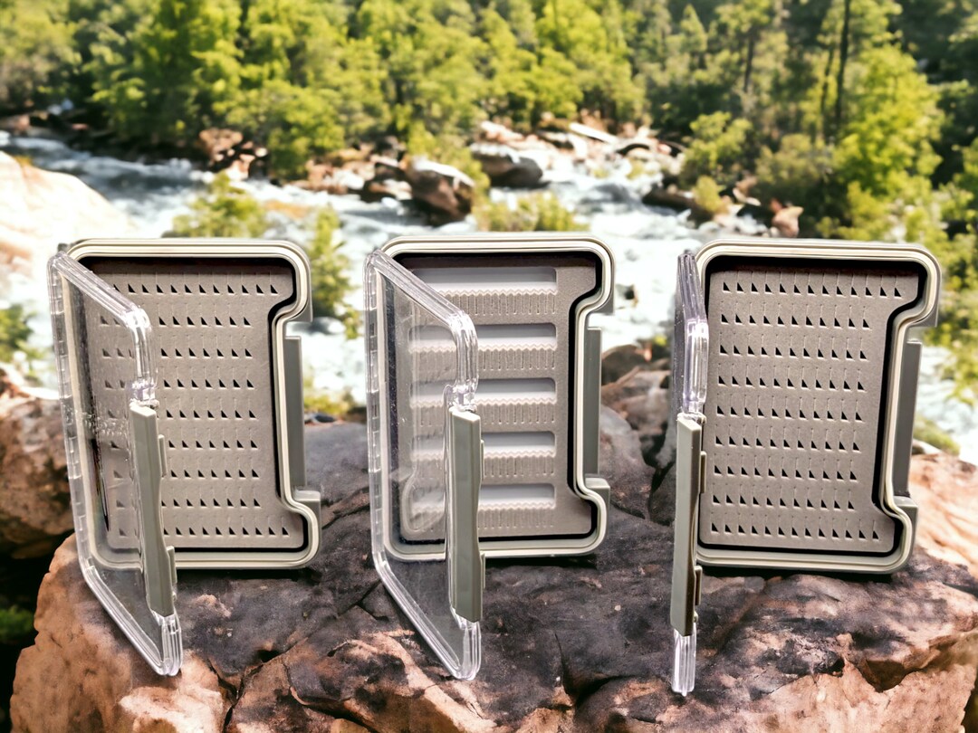 Set of 3 Fly Boxes With High Density Foam Liners and Magnetic Backing ...