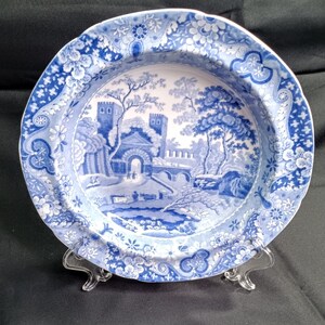 Antique Spode Castle and Bridge Dinner Plate Circa 1820 Lovely With ...