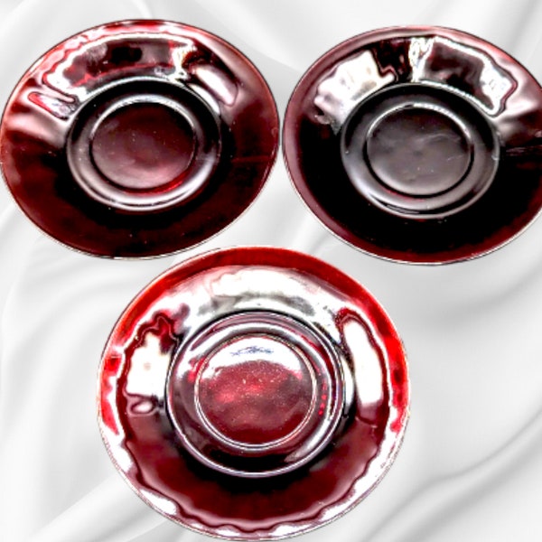 Ruby Red Plates - Etsy