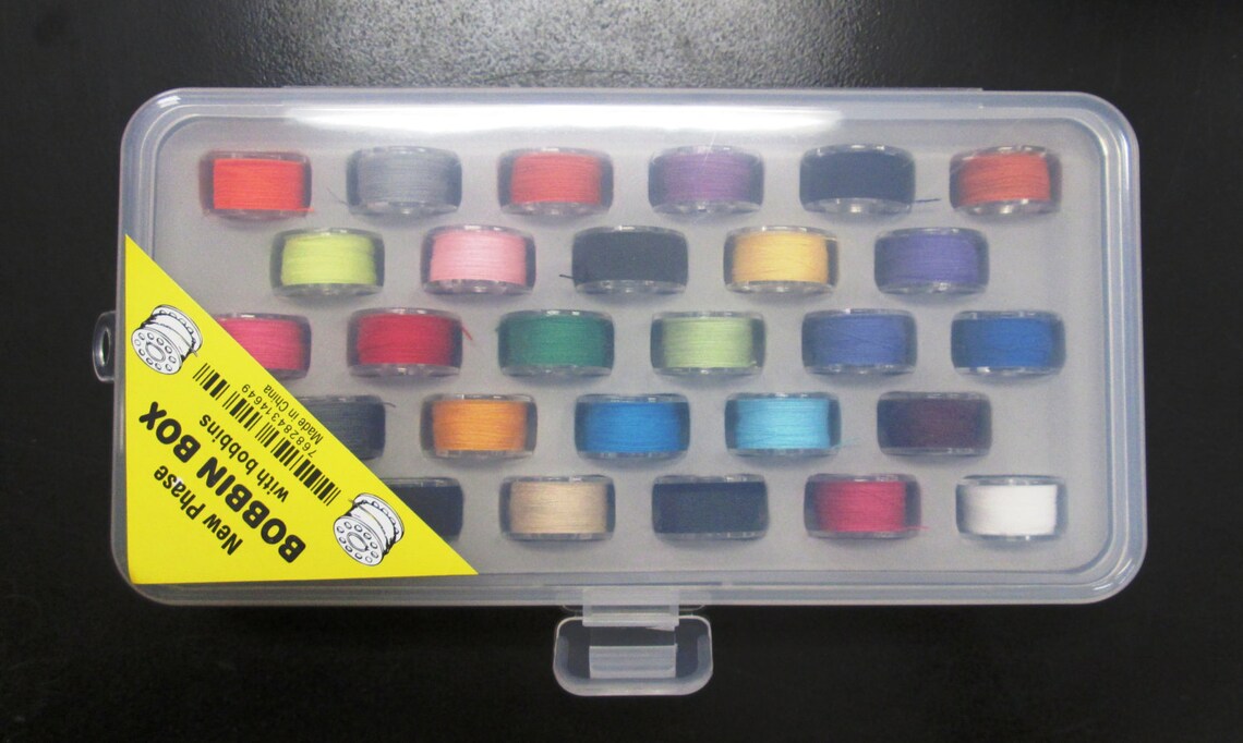 Tidy Crafts Bobbin Box: 28 Pre-wound Assorted Color Bobbins - Etsy