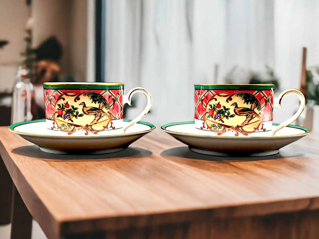 Royal Hunt by Noritake Flat Cups Saucers 2 Sets Noritake Royal Hunt ...