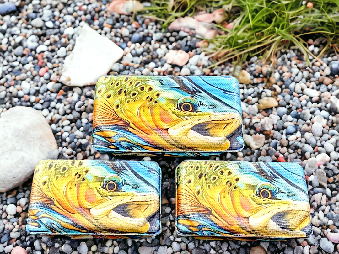 Three Lightweight Standard Trout Pattern Lycra EVA Fly Boxes Will Float ...