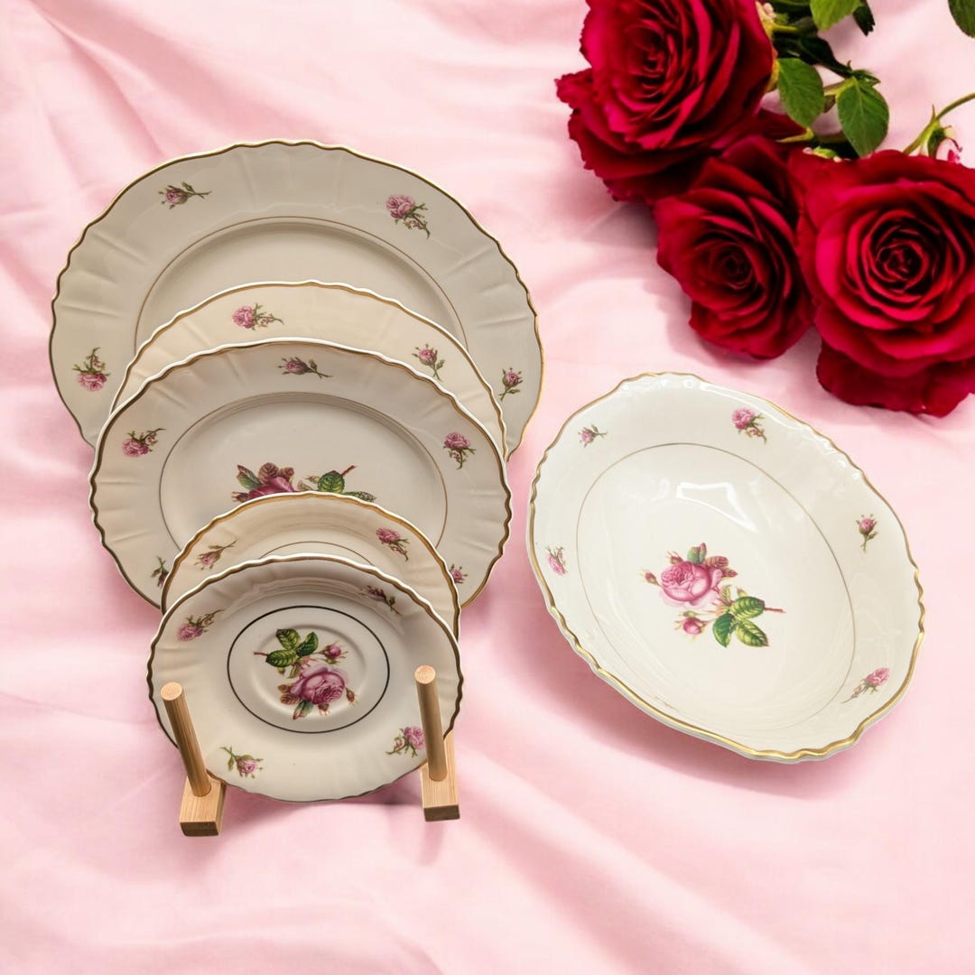 Vintage Set of 6 Pieces of Victoria Federal Shape Syracuse China Ivory ...