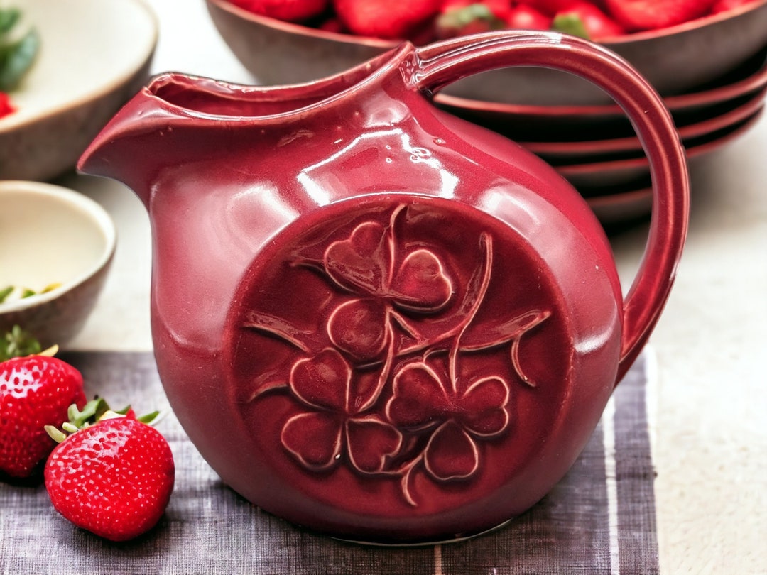 Mccoy Red Clover 48 Ounce Ball Pitcher, a Vintage Gem That Exudes Charm ...
