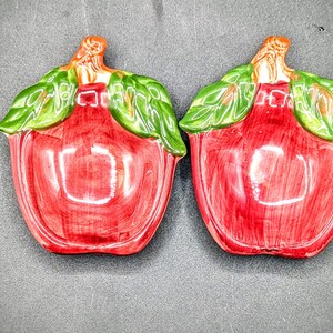 Vintage Set of 2 Franciscan Apple Spoon Rests or Tea Bag Holders or ...