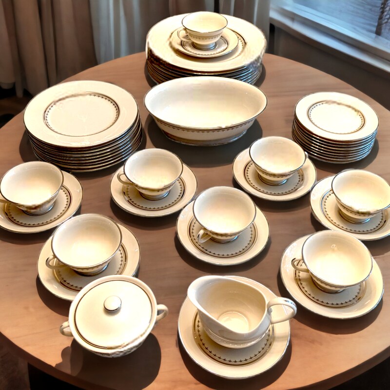 Gold Dinnerware Set - Etsy