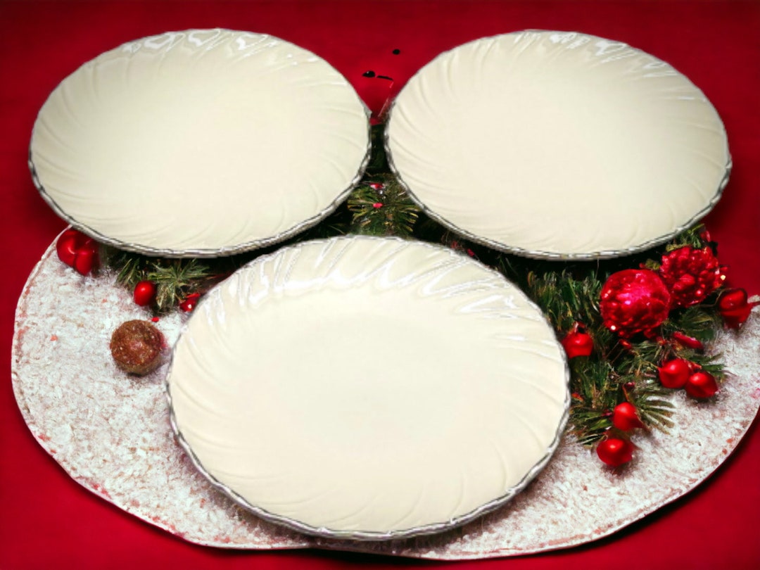 Set of 3 Weatherly by Lenox Pattern D 517 Bread Plates 6 Inches Ivory ...