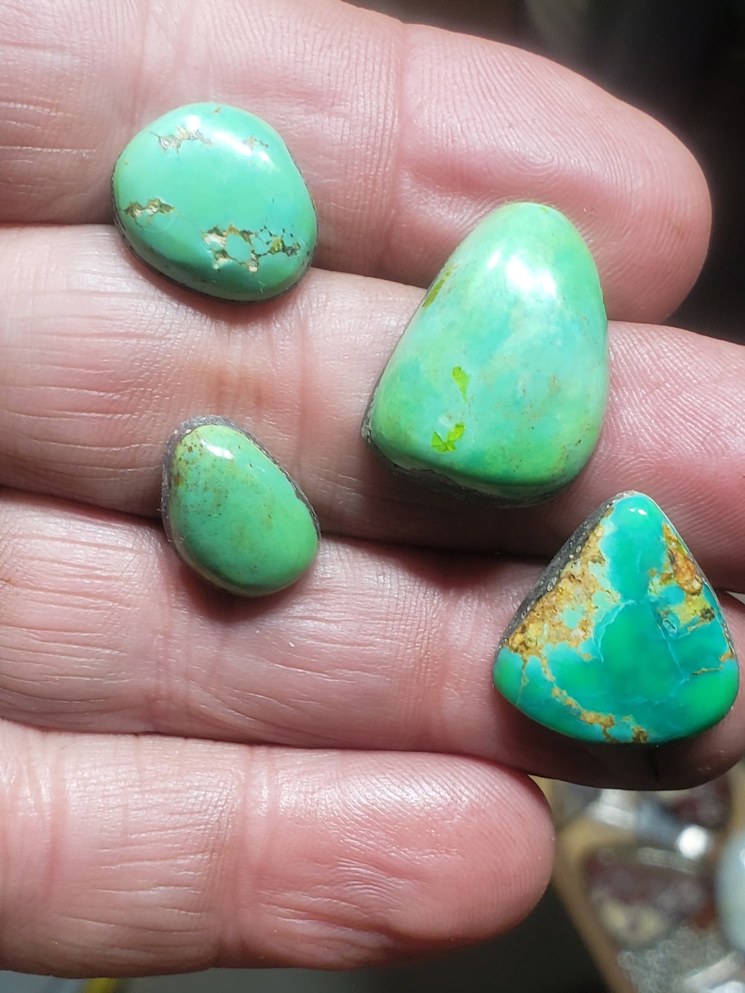 Mojave Green Turquoise Cabs MGTC1G - Etsy