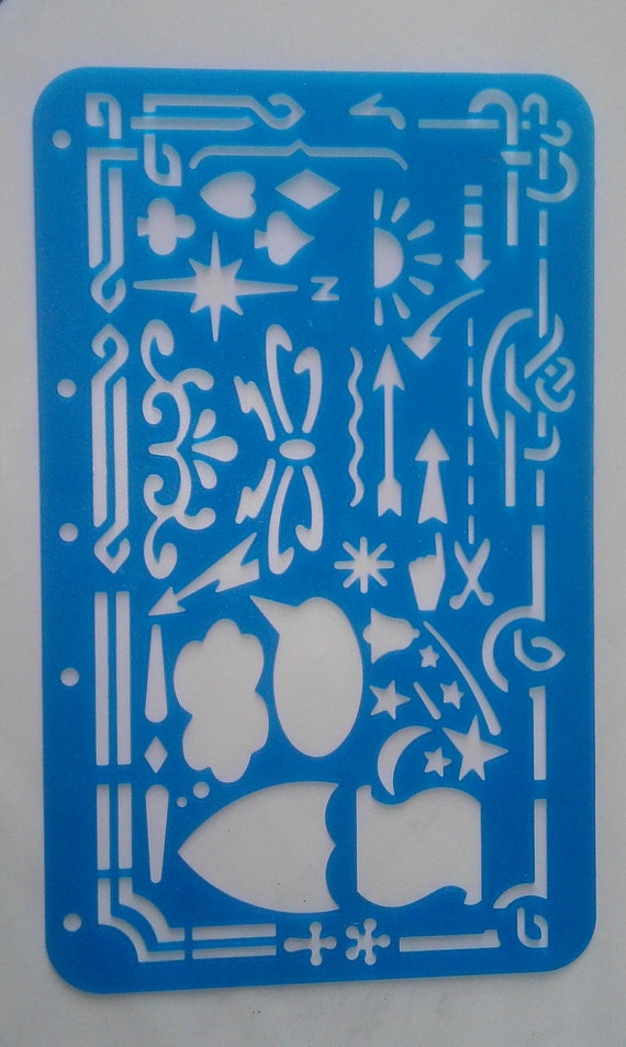 Plastic Artist Template Q | Etsy