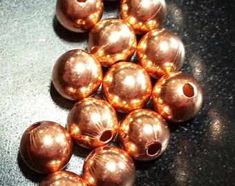 5 x 19 mm Oval Solid Copper Beads. Made in the USA.