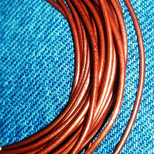 Half Mm Copper Color Leather 12 Feet - Etsy