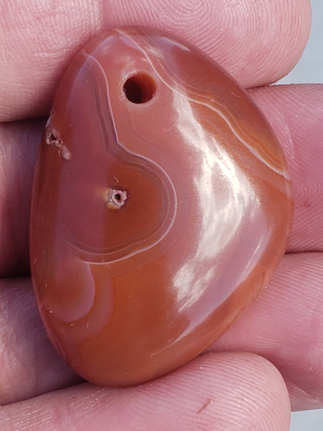 Pendentif en agate cornaline en pierre CAP1L - Etsy France