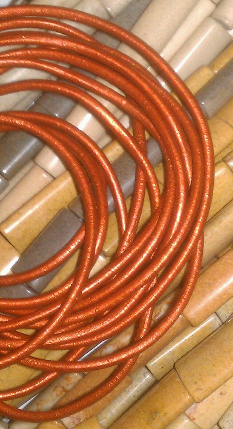 2 Mm Copper Color Leather 25 Yard Spool (75 Feet) - Etsy