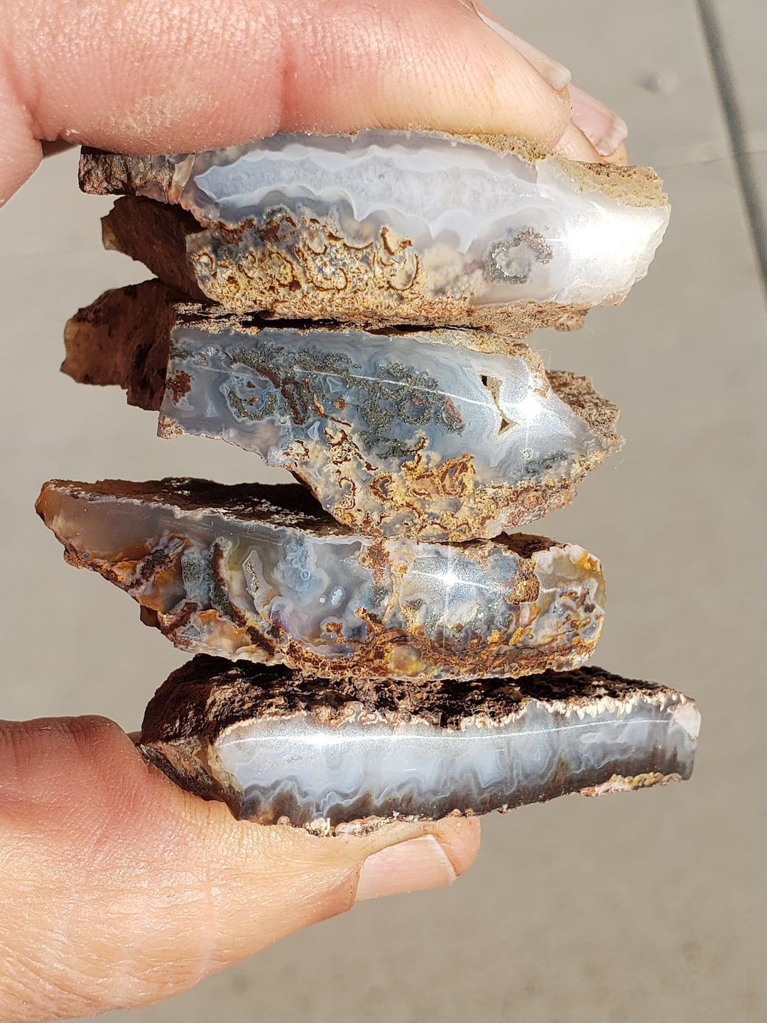 Seam Agate From Brady's Hot Springs, Nevada Polished Specimen SABHPS2A ...