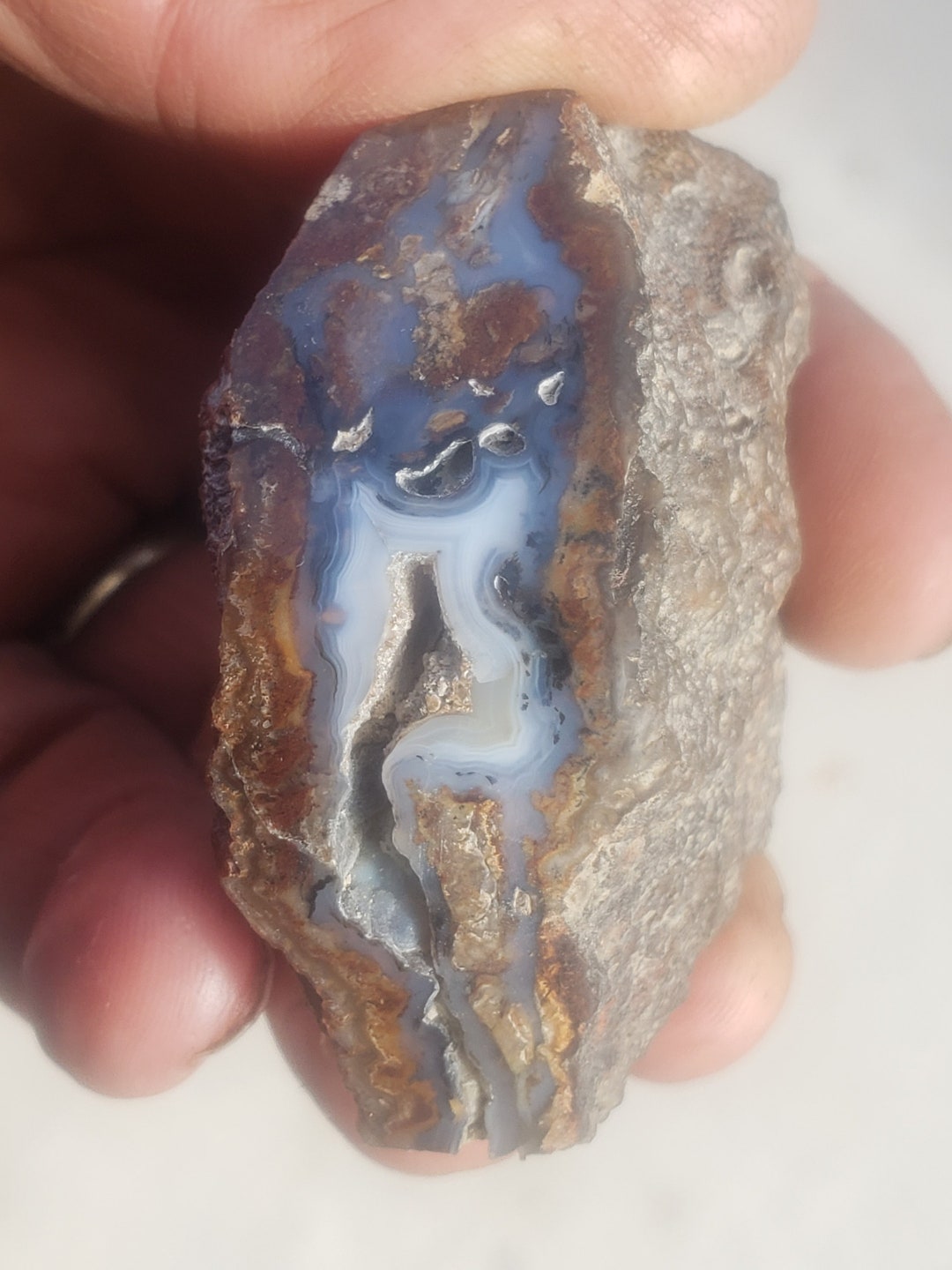 Seam Agate From Brady's Hot Springs, Nevada Polished Specimen SABHPS1B ...
