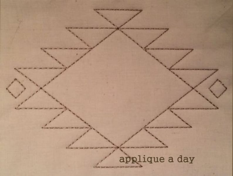Geometric Aztec Applique Design 1 (machine Applique Embroidery Design ...