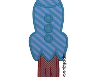 Rocket Ship Applique Design - Etsy