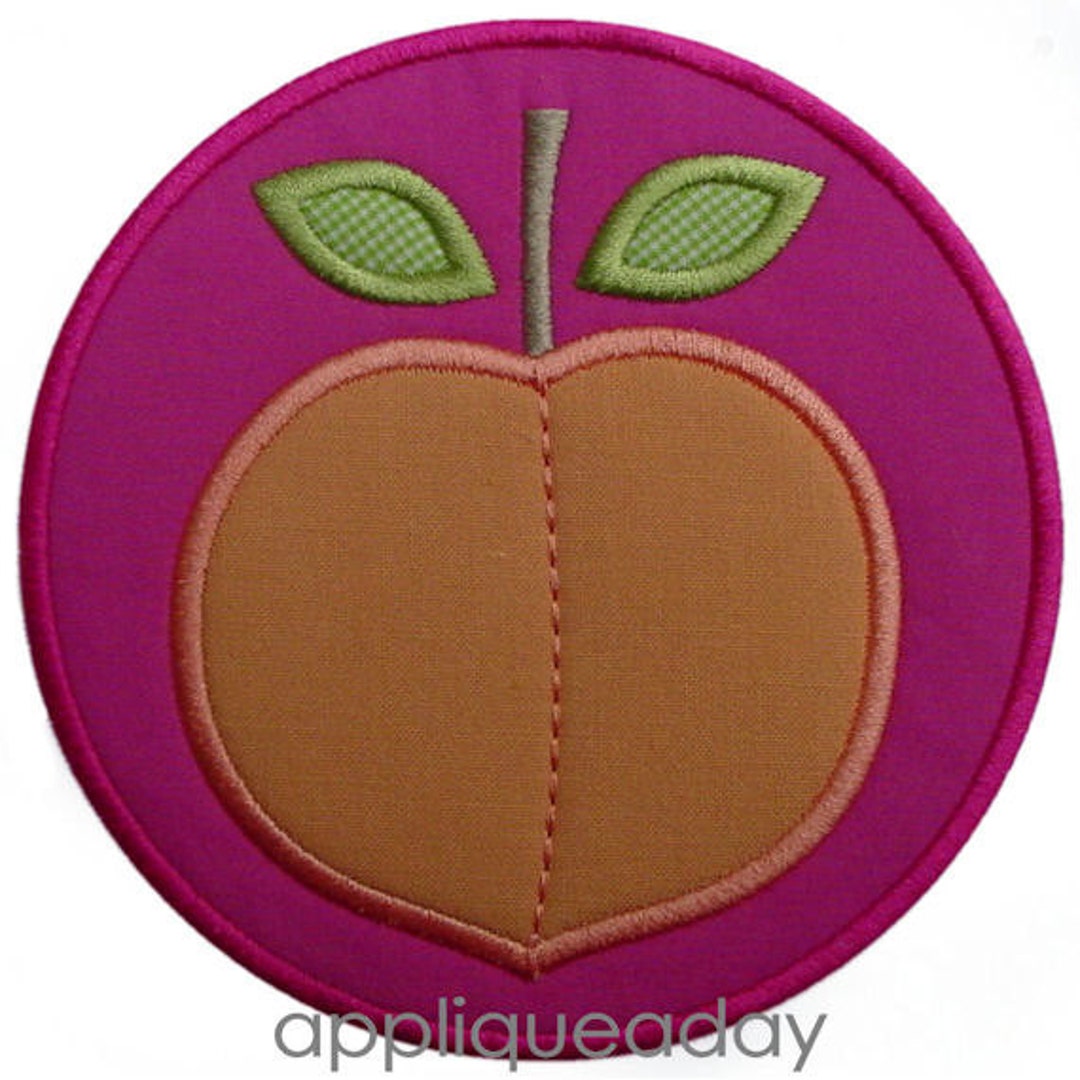 Peach Applique Design (machine Applique Embroidery Design) Instant ...