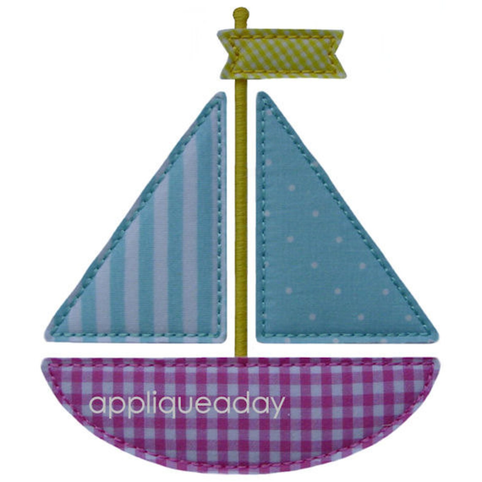 Sailboat Applique Design (machine Applique Embroidery Design) Instant ...
