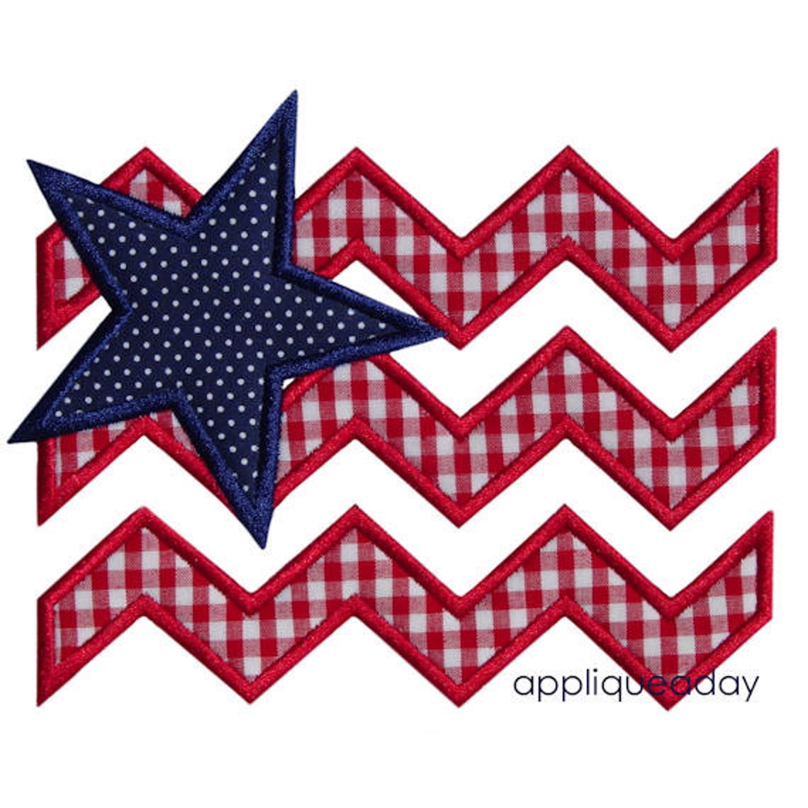 Satin Chevron Flag Applique Design machine Applique - Etsy