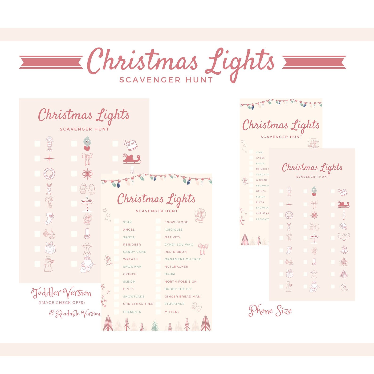 Christmas Light Scavenger Hunt - Etsy