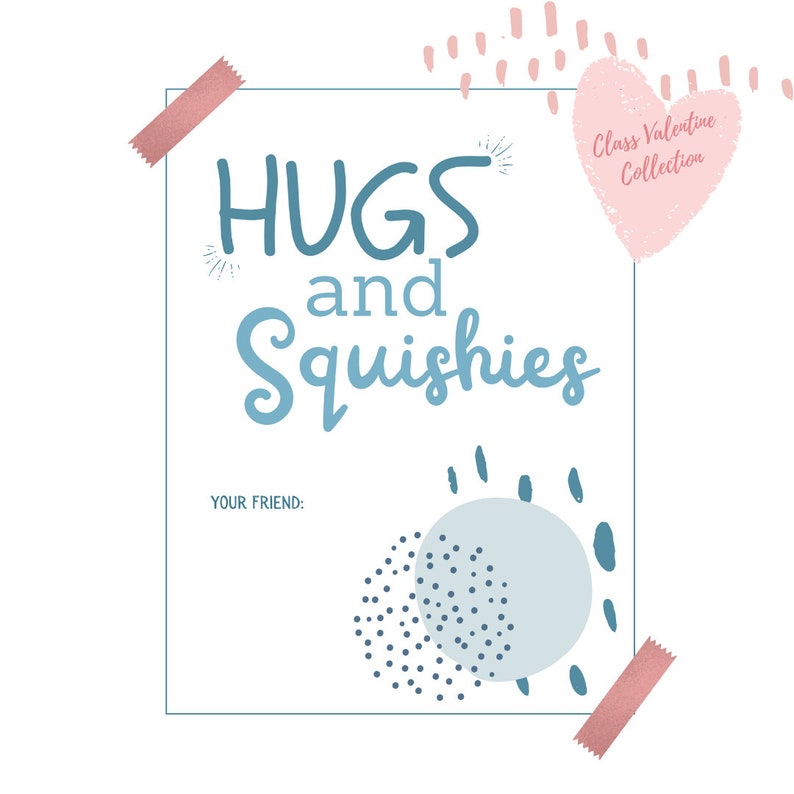 Hugs and Squishies Birthday Card, Moj Moj, Gift Tags, Party Favors ...