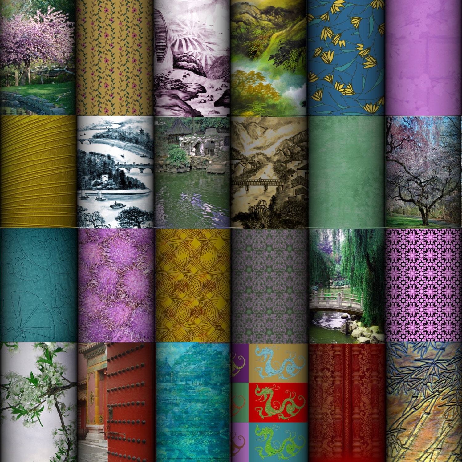 Beautiful Asia Digital Scrapbook Kit - Etsy