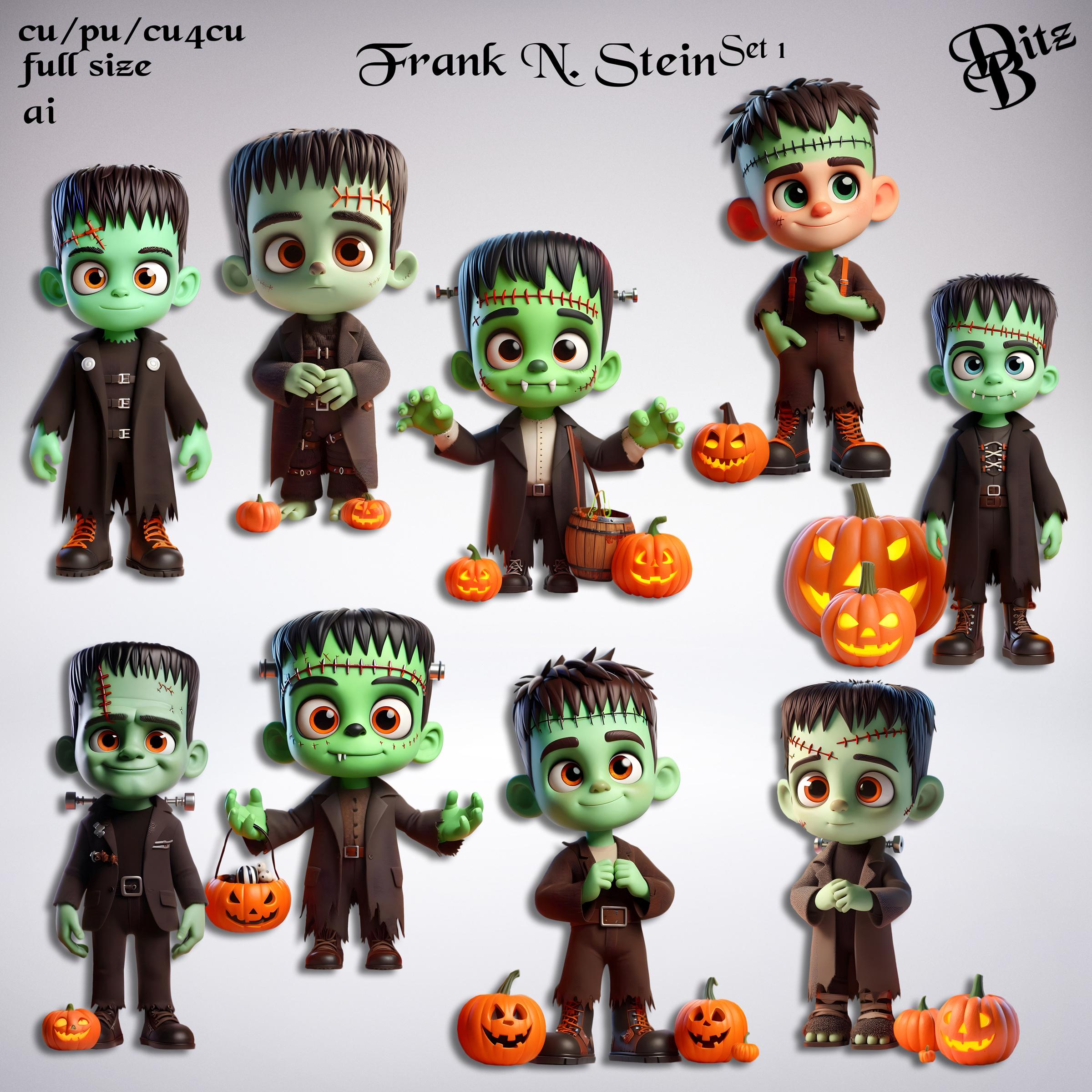 Frankenstein Frank N. Stein Transparent Pngs - Etsy