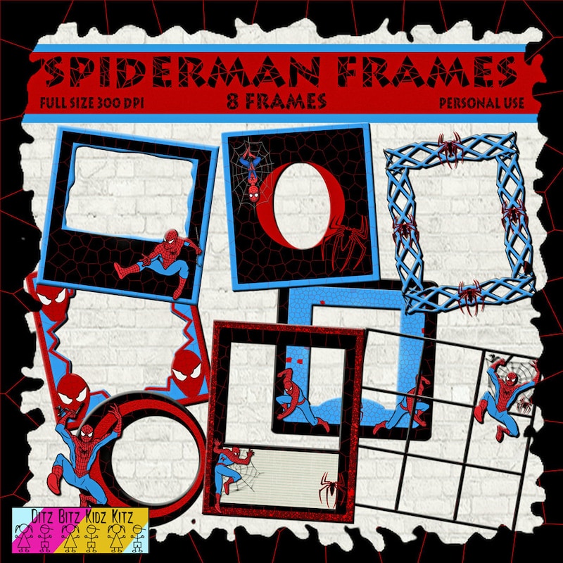 Spiderman Frame Photo Png - Etsy