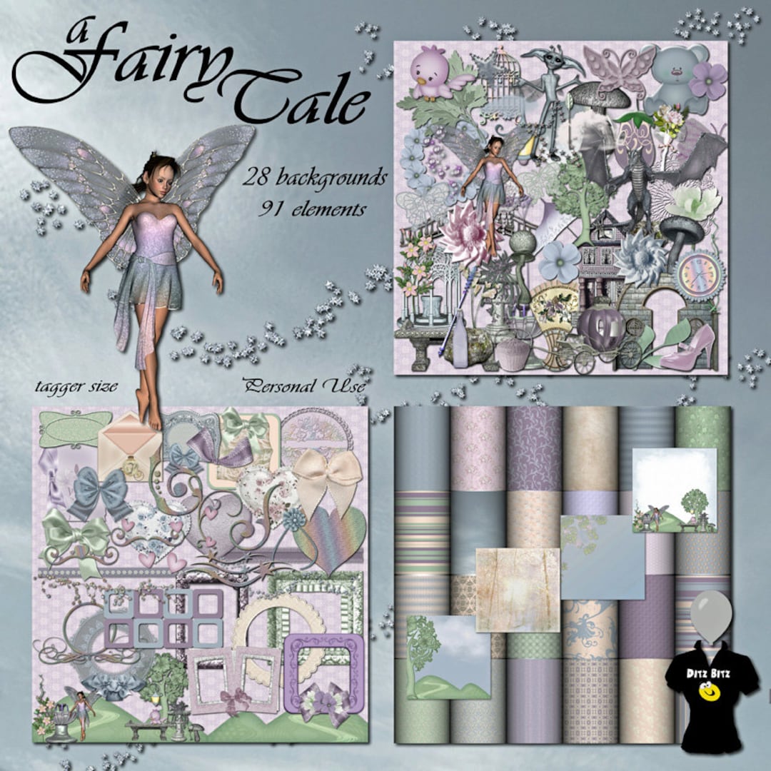A Fairy Tale Digital Scrapbook Kit - Etsy