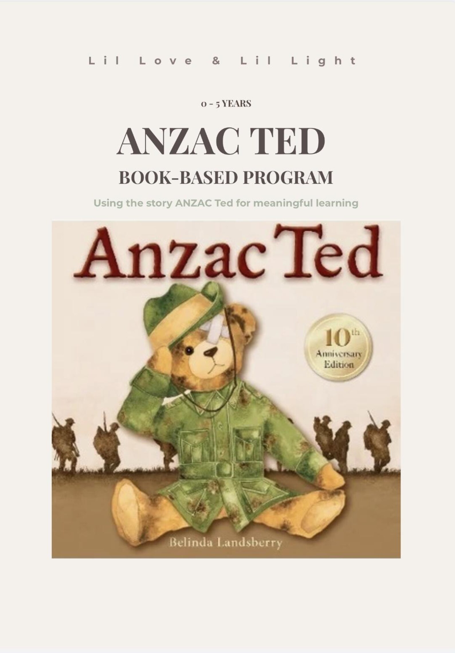 ANZAC Ted Activities for Kids (0–5 Years) | EYLF Aligned Book-based ...