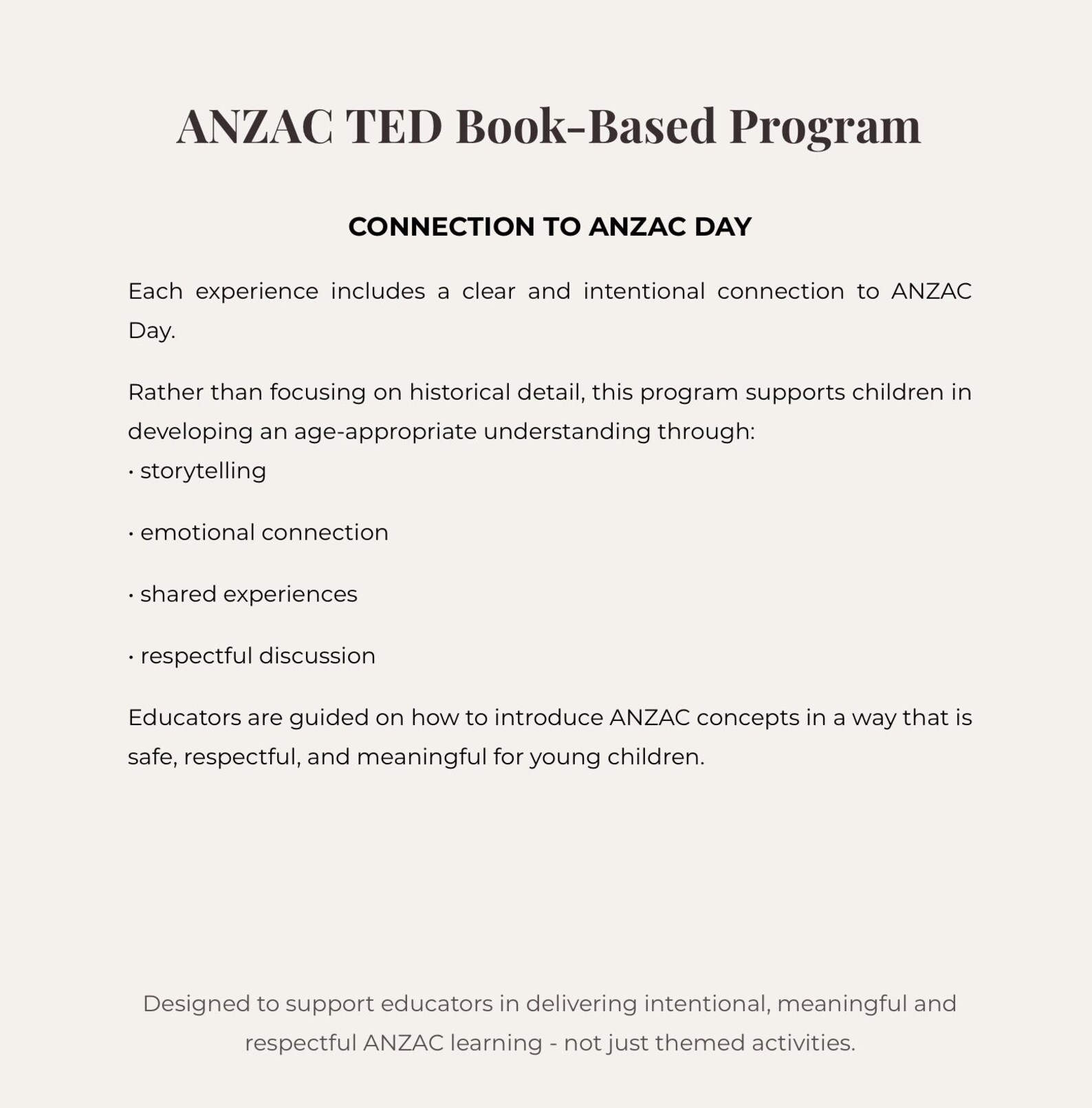 ANZAC Ted Activities for Kids (0–5 Years) | EYLF Aligned Book-based ...