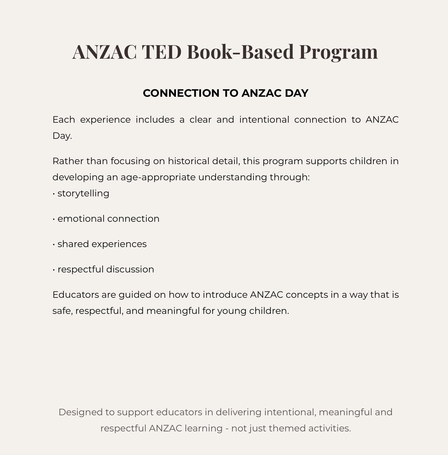 ANZAC Ted Activities for Kids (0–5 Years) | EYLF Aligned Book-based ...