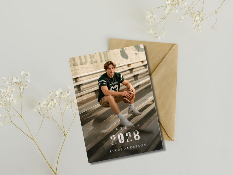 Male Graduation Invitation, Graduation Announcement Template| Multiple ...