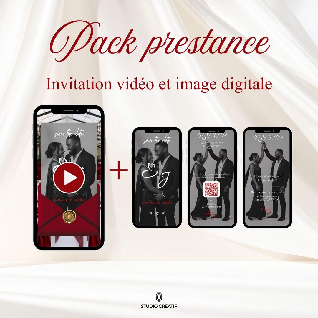 Personalized Prestige Invitation & Save the Date Video & Digital ...
