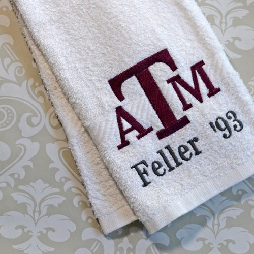 Personalized Texas A&M Aggie Spirit Towel 2 ST021 // Aggie | Etsy