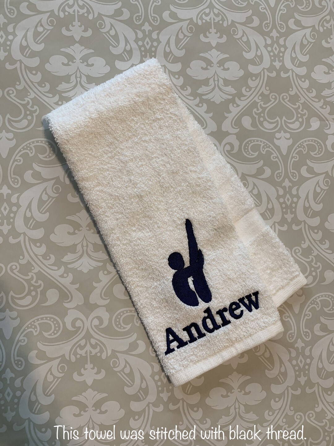 Personalized Diver Towel Male ST065 // Swimmer Gift // Diving // Team ...