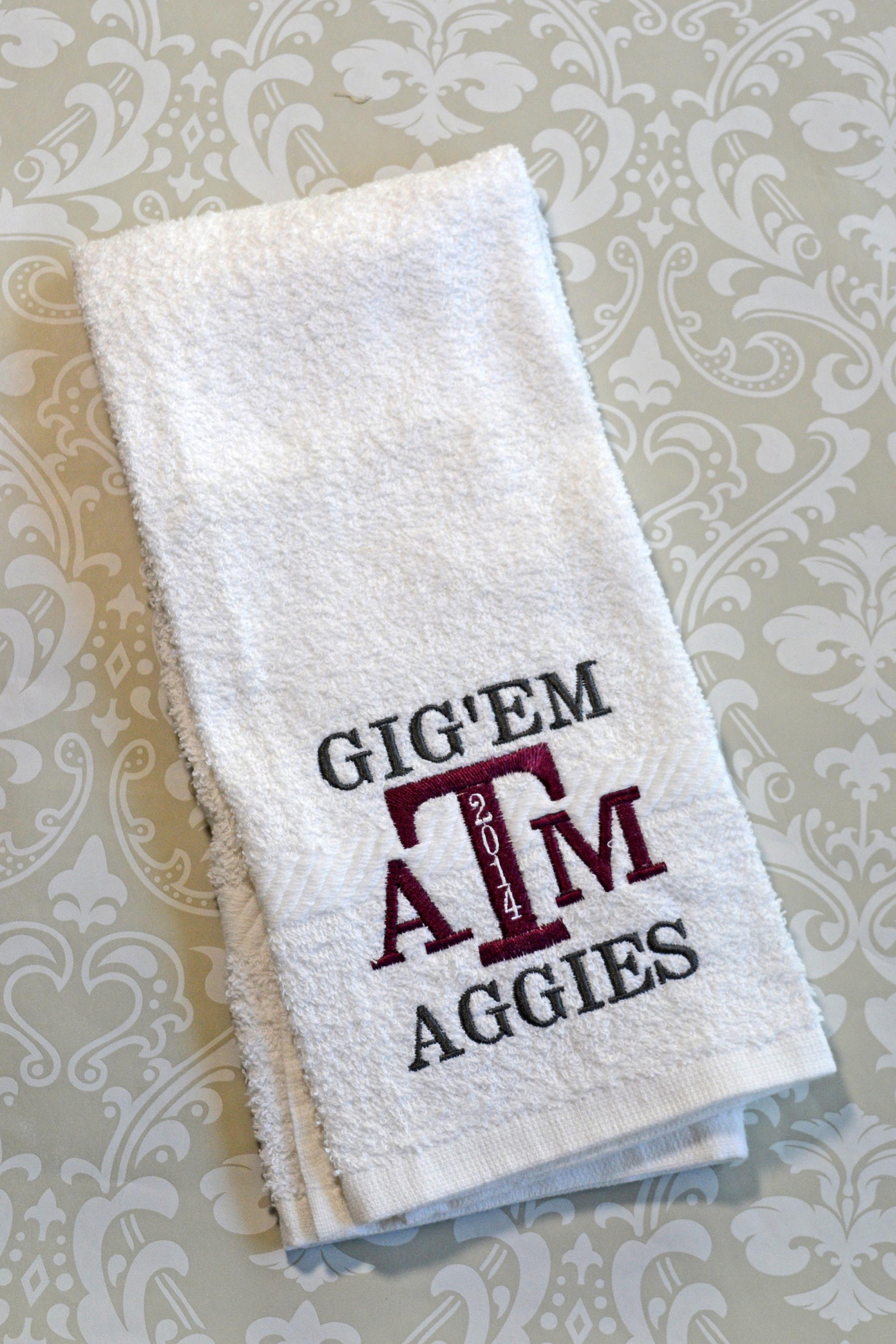Personalized Texas A&M Aggie Spirit Towel 2 ST021 // Aggie - Etsy