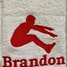 Personalized Long Jump Towel ST0094 // Track and Field Gift // - Etsy