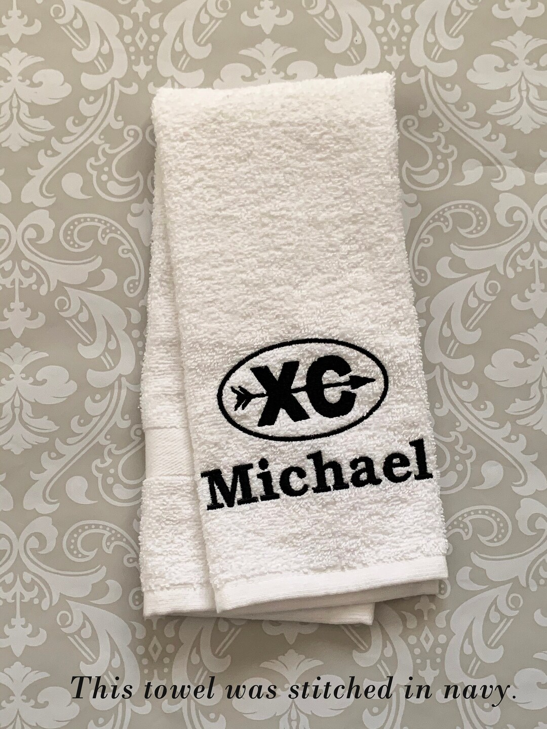 Personalized Cross Country Runner Towel: Embroidered XC Logo - Etsy